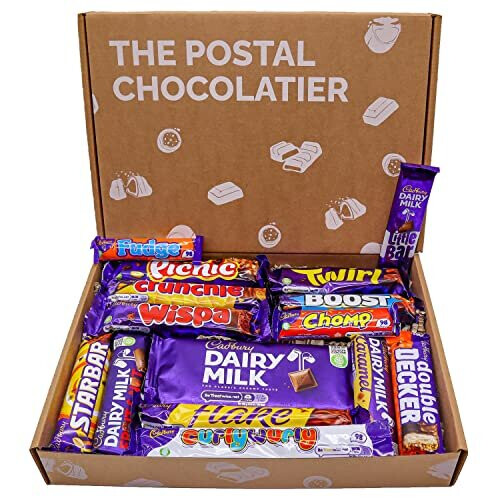 Chocolate Cadbury Hamper Box, with Dairy Milk, Twirl, Wispa, Chomp ...