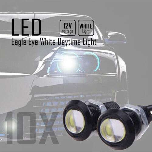 10pcs 18MM 9W LED Eagle Eye White Light Daytime Running DRL Backup ...