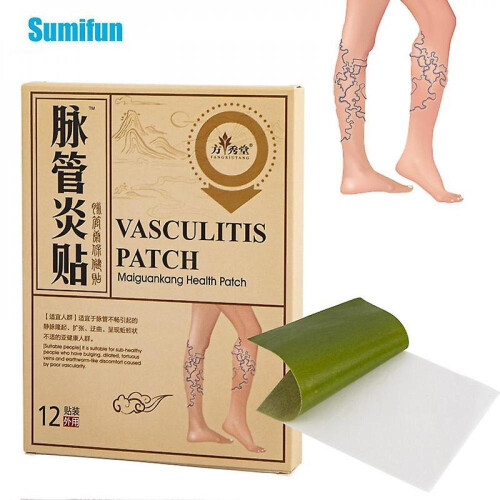 12pcs/box Varicose Patch Treat Vasculitis Phlebitis Leg Removal Sticker ...
