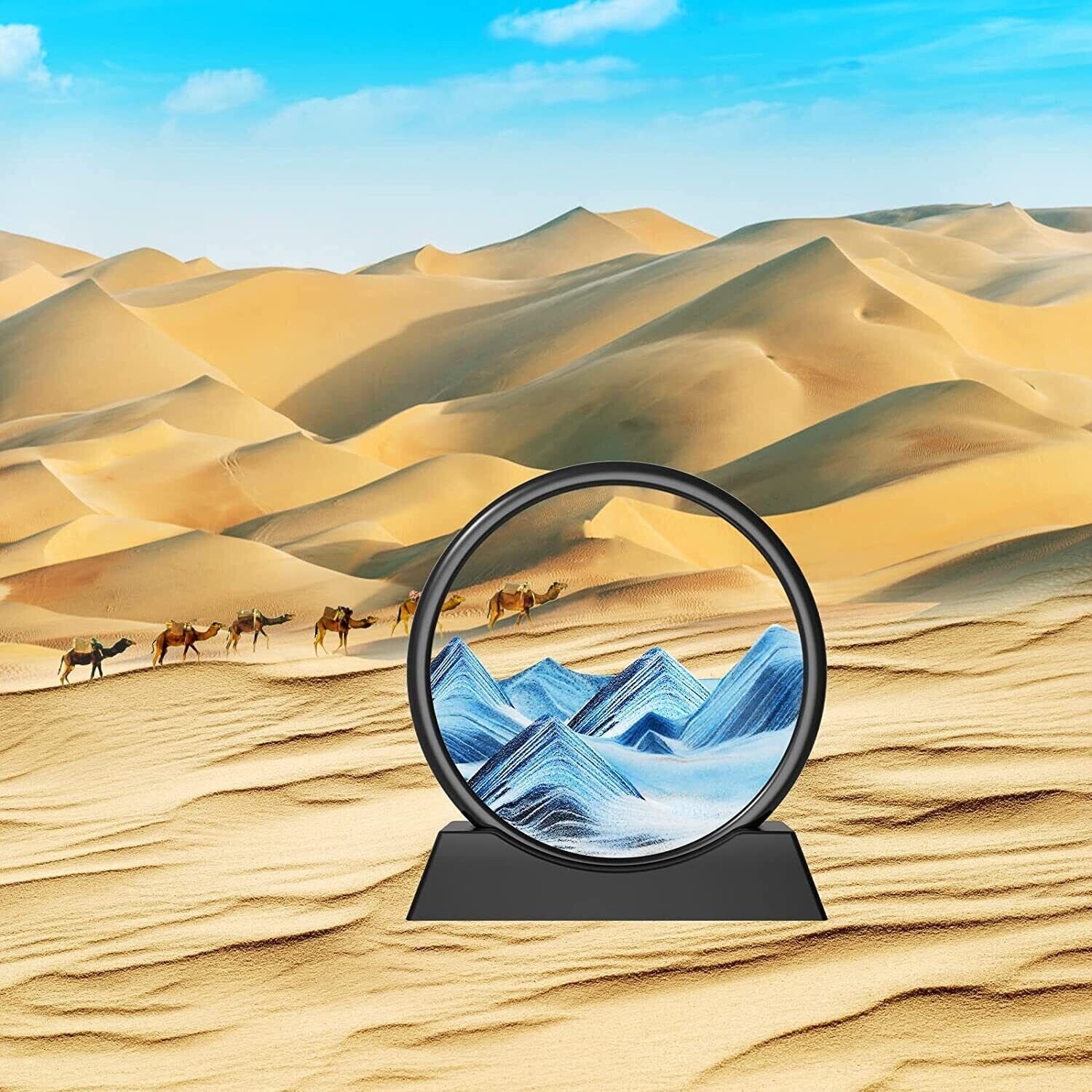3D Dynamic Sand Art Motion-Moving Sand Sea Sandscape Quicksand Decor on ...