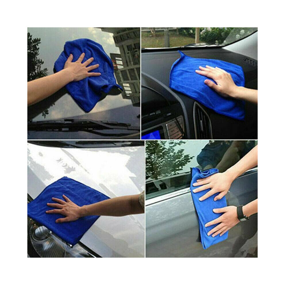 50 X Microfibre Car Cleaning Cloths Large Detailing Towel Soft Cloth ...