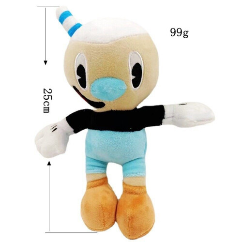 (Blue) Cuphead Plush Toys Mugman Puphead King Dice Devil on OnBuy