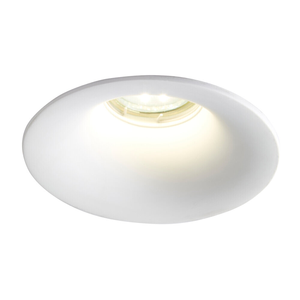 Litecraft Toul Paintable Recessed Downlight Plaster Spotlight - White ...