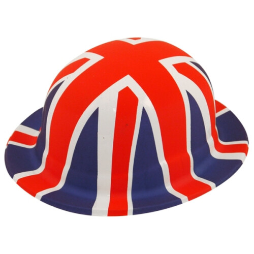 12 Union Jack Bowler Hats Kings Coronation Fancy Dress Street Party on ...