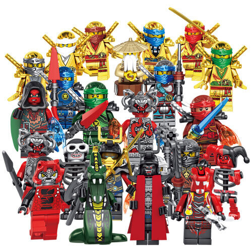 Set of 24 pcs Ninjago Mini Figures Kai Jay Sensei Wu Master Building ...