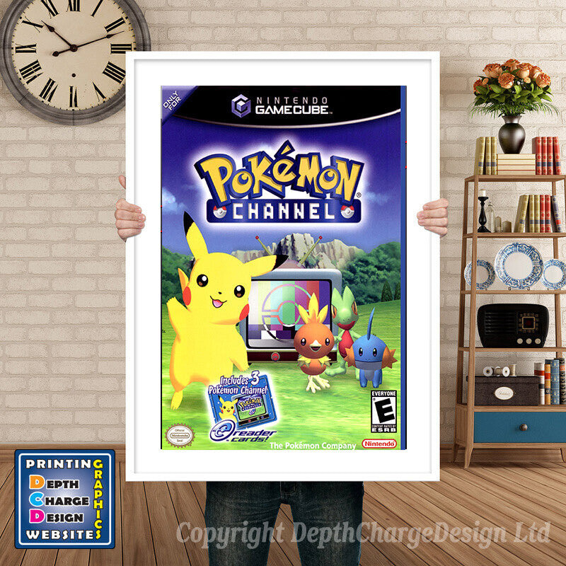 (A4 Print + Black Frame) Pokemon Channel Gamecube Inspired Retro Gaming ...