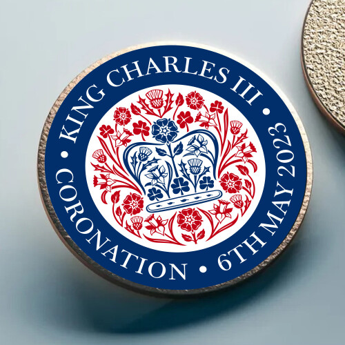 (English) King Charles Iii Coronation Pin Badge 25Mm (1") on OnBuy