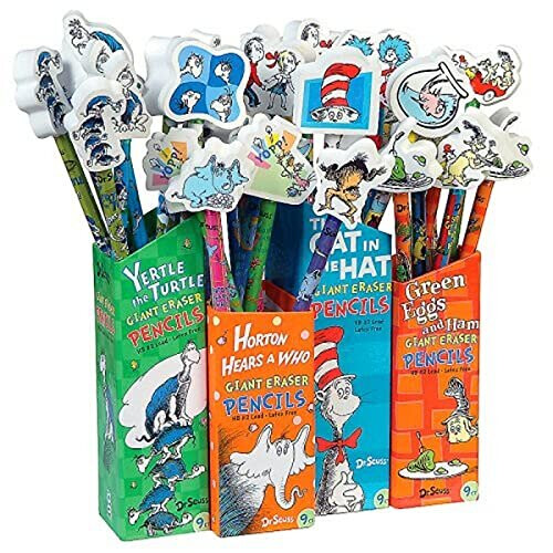 Raymond Geddes 66865 Dr. Seuss Number 2 Pencils With Giant Pencil Top ...