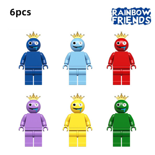 6pcs Roblox Rainbow Friends Miniature Assembled Building Blocks ...