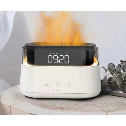 Modern Aroma Diffuser - Led Clock - USB-C - Flame Effect on OnBuy