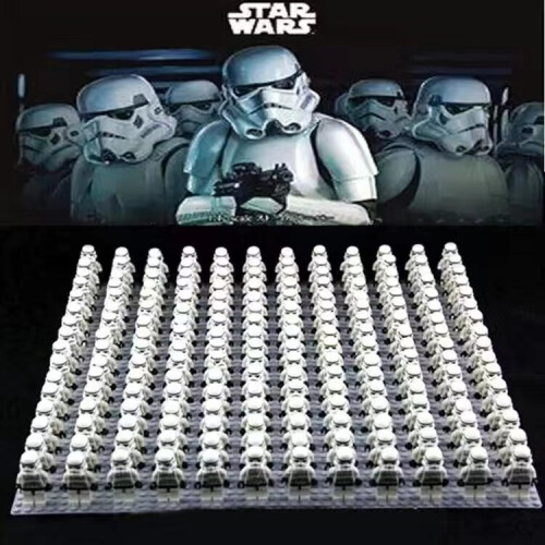 (SW188 White) 100pcs Star Wars Storm Troops 501st Clone Trooper ...