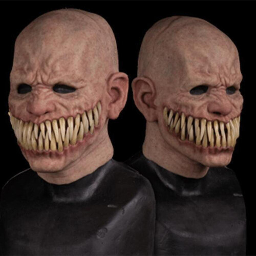 ( B) Latex Halloween Scary Full Head Mask Cosplay Clown Devil Horror ...