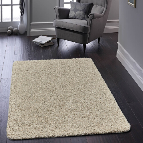 (Medium 100x150cm, Grey) Luxury Washable Thick Pile Shaggy Rugs - Large ...