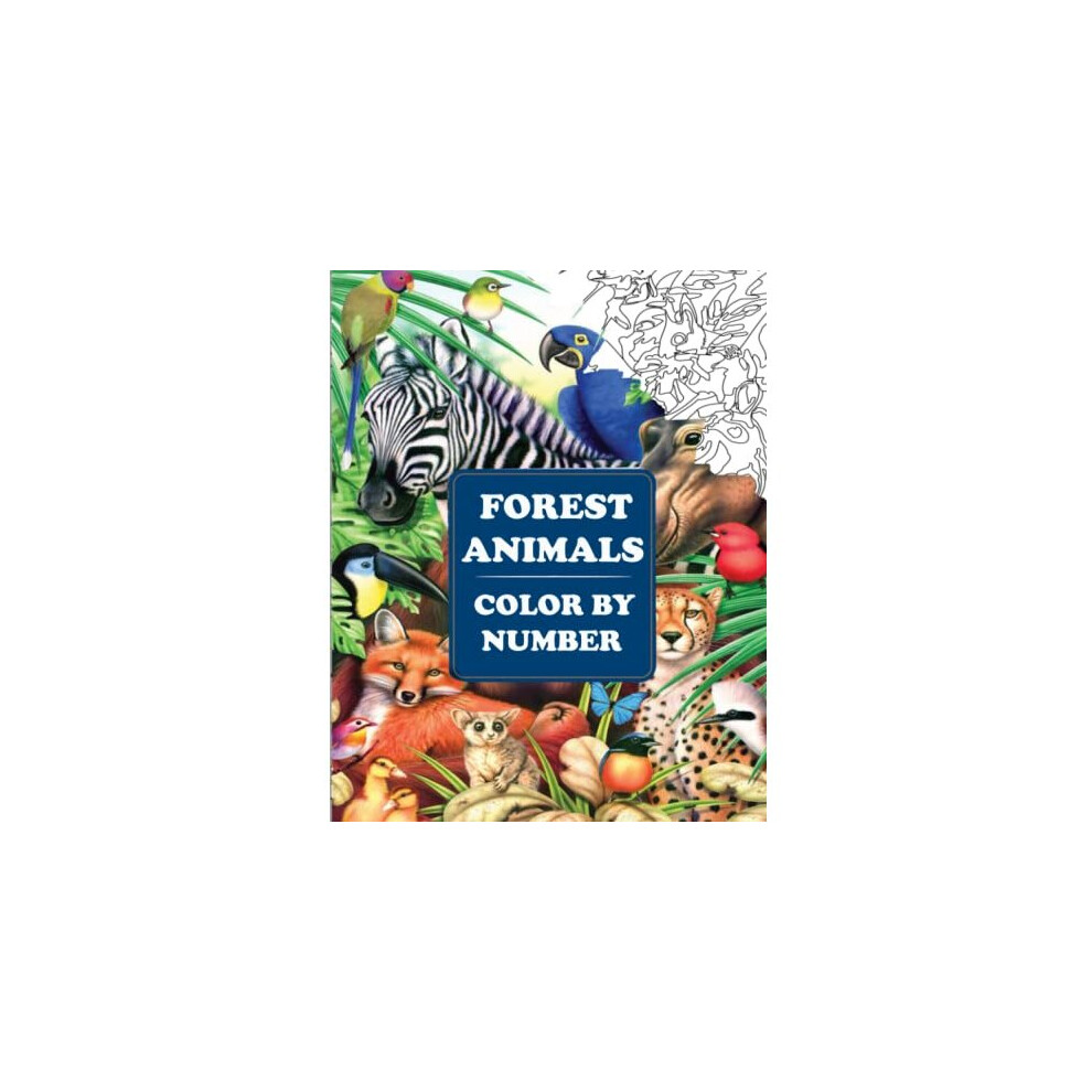 Forest Animals Color by Number: An Adult Coloring Book with Fun, Easy ...