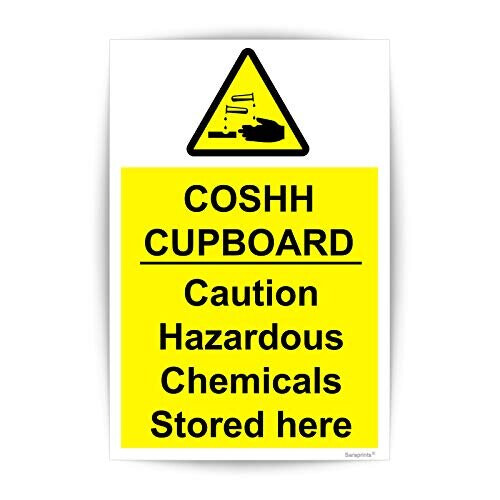 COSHH Poster Self Adhesive Waterproof COSSH Sign 200mm x 300mm V1088 on ...