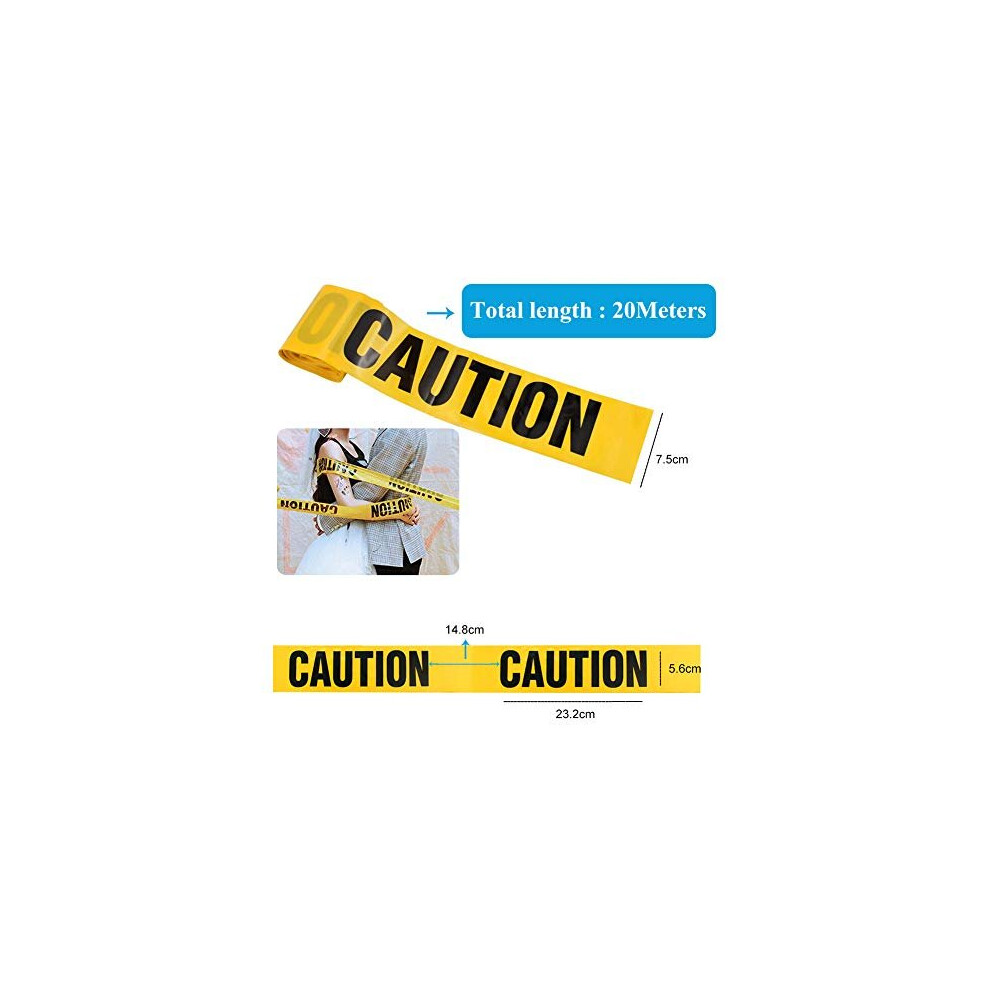 Yellow Caution Tape, Hazard Warning Tape Non Adhesive Police Tape Roll ...