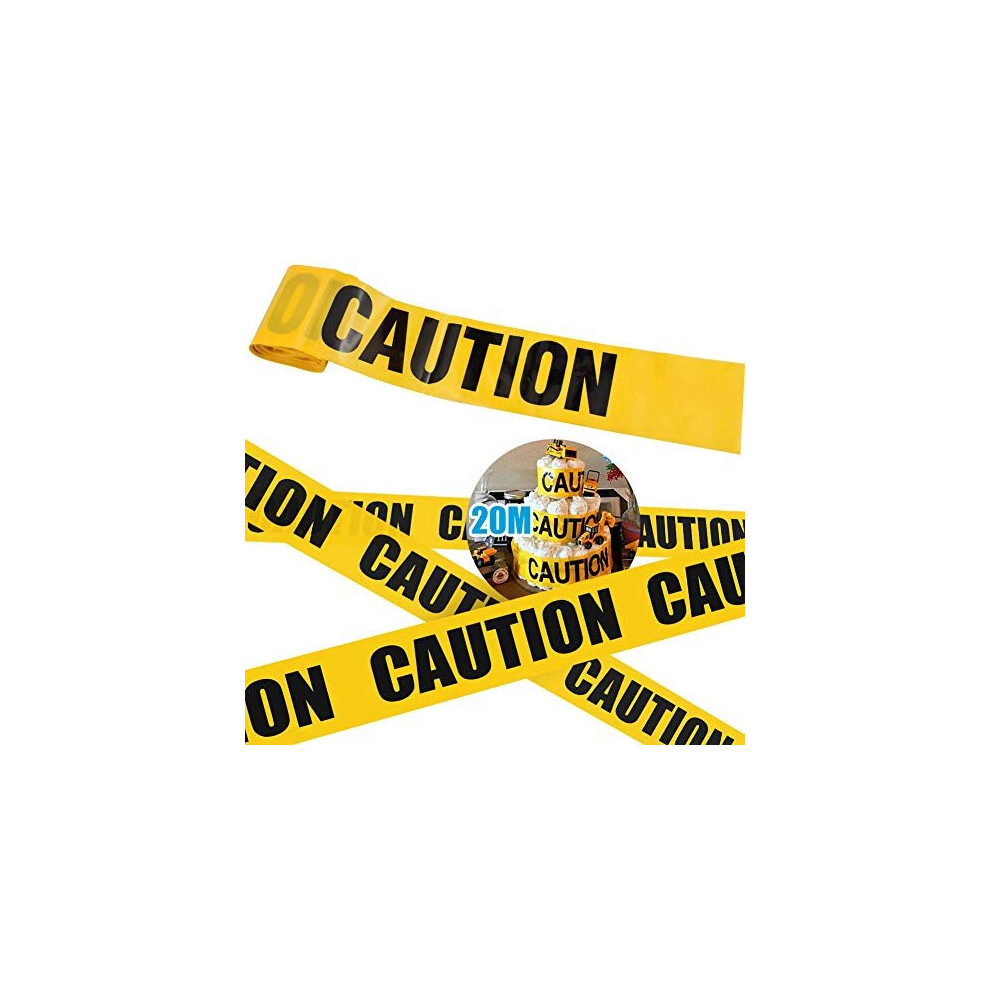 Yellow Caution Tape, Hazard Warning Tape Non Adhesive Police Tape Roll Crime Scene Black and ...