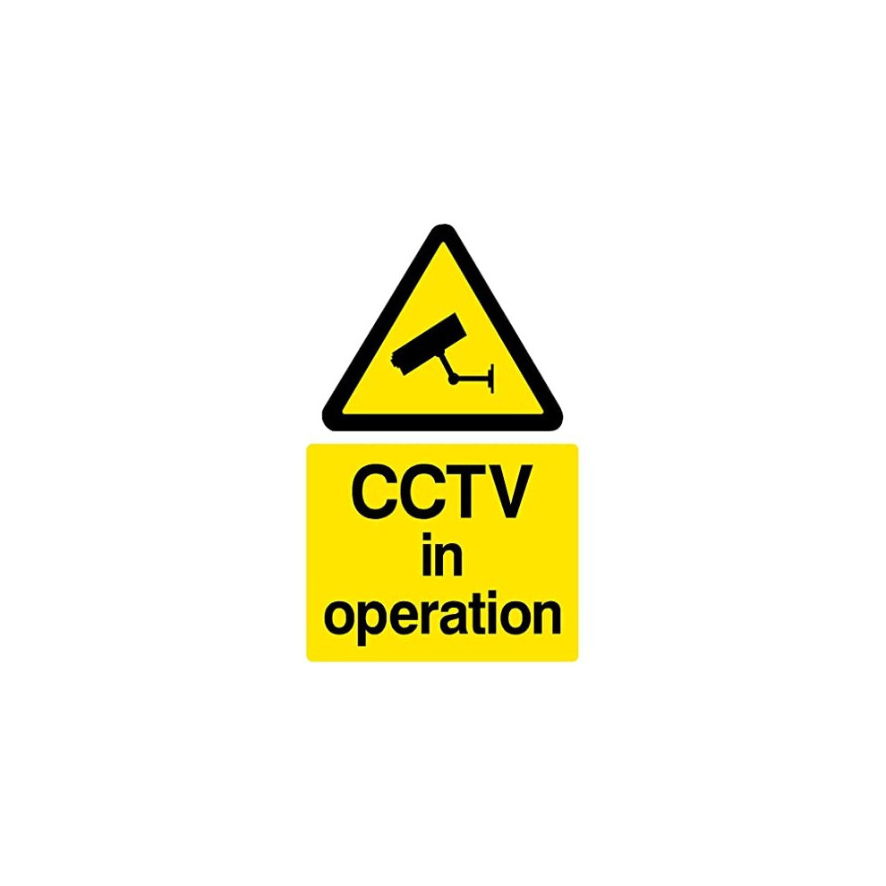 CCTV in Operation Plastic Sign with 4 Pre-Drilled Holes - Security ...