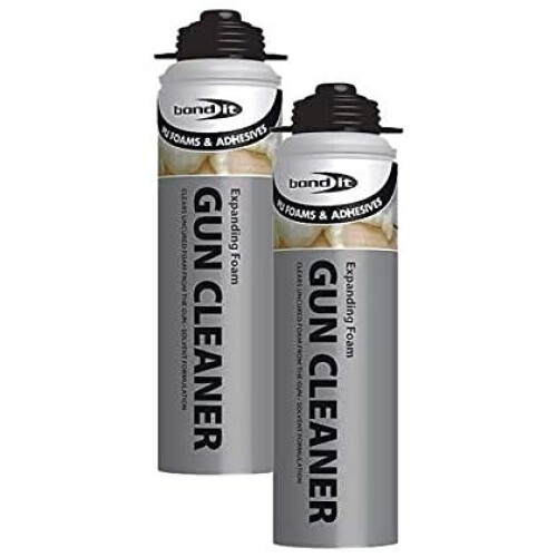 2 x Bond It 500ml Expanding PU Foam Gun Cleaner Contractors Grade Fluid ...