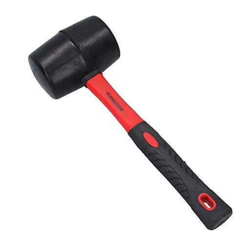 Toolzone 32Oz Rubber Mallet Fibre Handle Red and Black on OnBuy