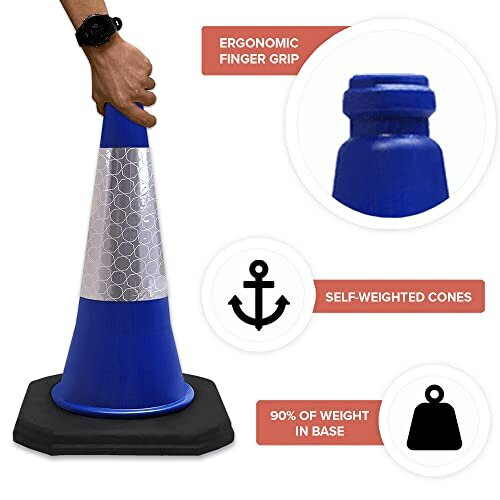 Street Solutions - 5 x 750 mm Road Traffic Cones - Self Weighted ...