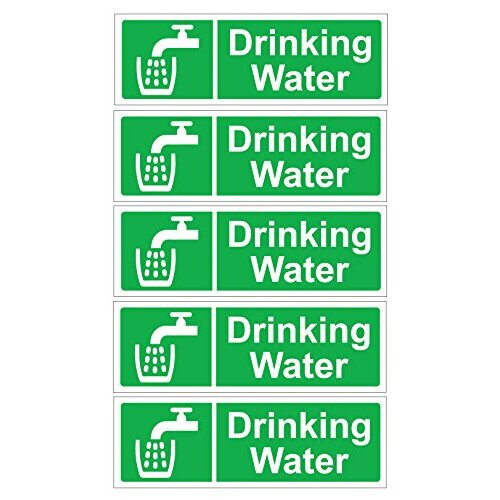 5 X Drinking Water Notice Self Adhesive Stickers Safety Signs Business ...