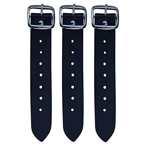 Kilt Straps and Buckle 7" Genuine Leather Extender 1.25" Wide Black ...