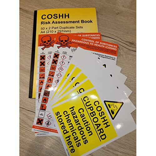 COSHH Starter Pack. Risk Assessment Book A4 (297mm x 210mm) Plus 7 ...