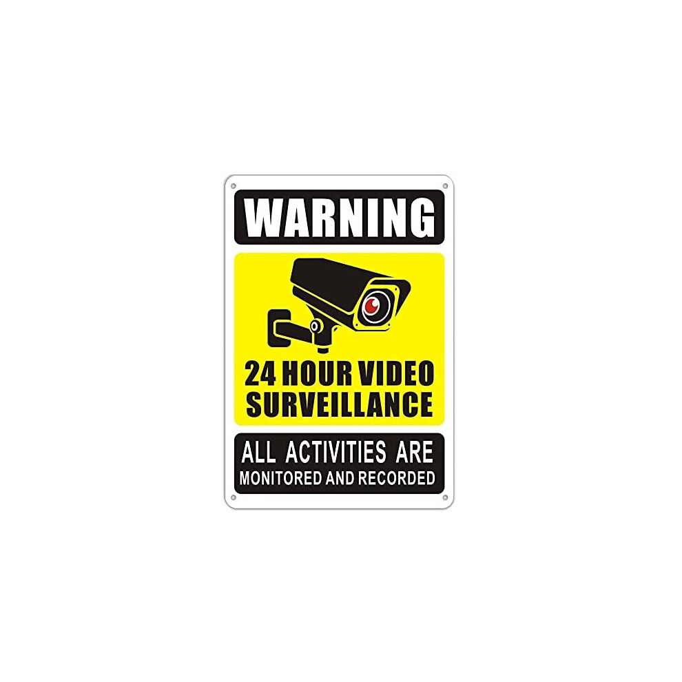 Ammoi Surveillance Warning Sign Safety Sign Aluminum Video Surveillance ...