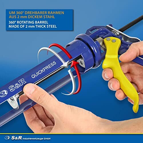 S&R Caulking Gun with Rotating Frame for 310 ml Cartridges ...