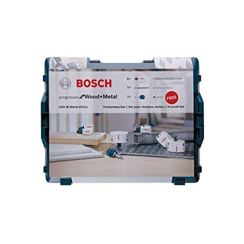 Bosch Professional 8 pcs. Hole Saw Progressor for Wood & Metal Set (L-Boxx, ? 20-114 mm ...