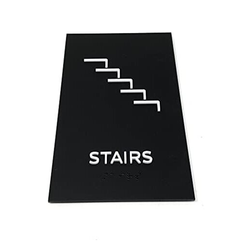 Kubik Letters Stairs Sign, ADA Compliant Modern Design Door Sign with ...