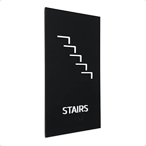 Kubik Letters Stairs Sign, ADA Compliant Modern Design Door Sign with ...