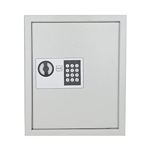 Trintion Key Safe Electronic 48 Key Hooks Wall Mounted Key Combination ...