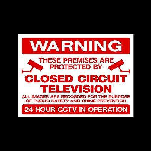 CCTV Closed Circuit Television Premises Protected Plastic Sign ...
