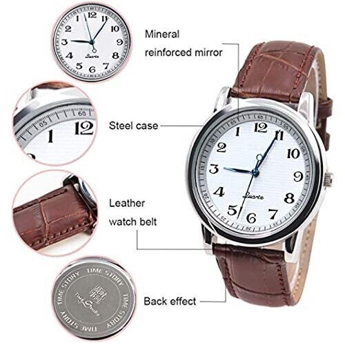 XICHUANG Men and Women Quartz Watch Counterclockwise Backward Scale Oil ...