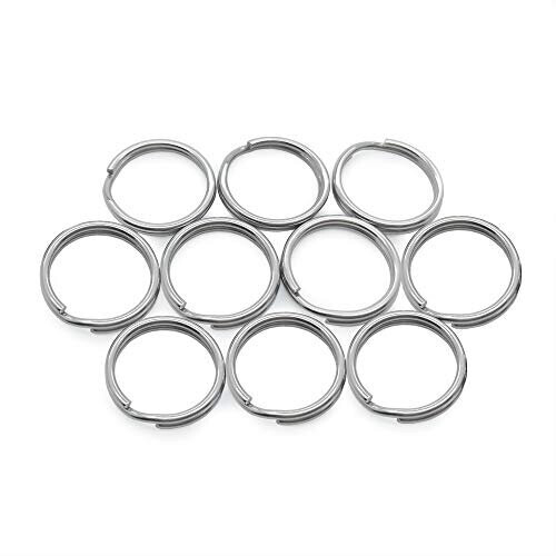 LABEN Stainless Steel Diameter 16mm Split Key Ring Key Chain Connector ...