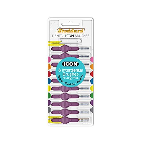 Stoddard Icon Purple Standard Interdental Brush - 8 Bush Plus 2 Free ...