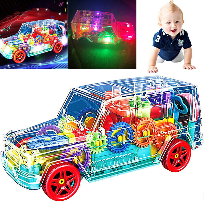 Light Up Toy Car with Cool Music And Lights Electric Gear Car Toy Gift ...