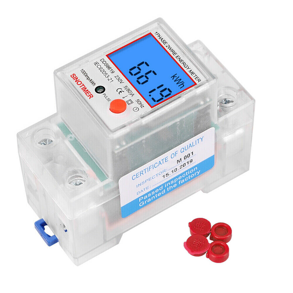 Smart Single-Phase Meter 5-80A 230V DIN-Rail Electricity Energy Meter ...
