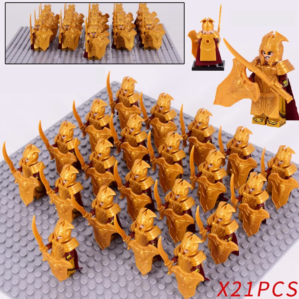 (Legion of Elven One-Handed Sword Warriors) 21PCS Soldiers Noldor Elf ...