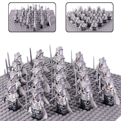 (Silver Knight Guard 21pcs-B) Game of Thrones Series Gondor Fountain ...