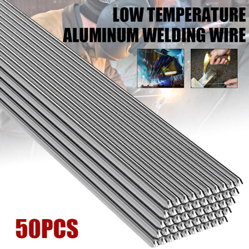 50Pcs Aluminum Welding Rods, Low-Temp Flux-Cored Repair Wire for Aluminum Alloys, 33cm x 2mm ...