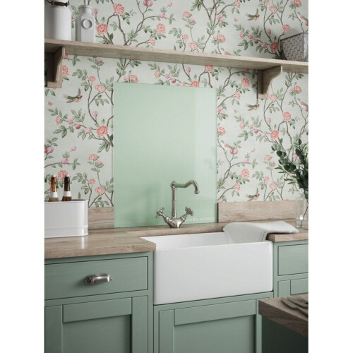 Laura Ashley Kitchen Splashback Eau De Nil Glass Cooker Panel 90x75cm ...