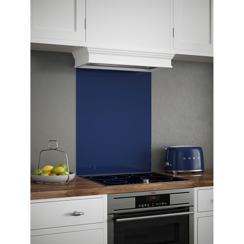 Splashback Midnight Blue Glass Cooker Hob Wall Tile Panel 60 x 75cm on ...