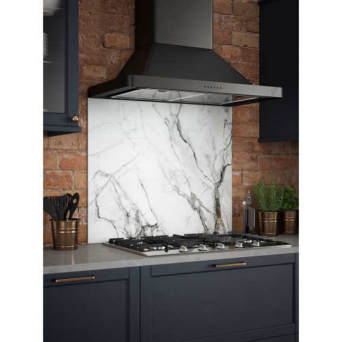 Kitchen Splashback Marble Glass Cooker Hob Wall Tile Panel 90 x 75cm on ...