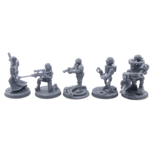 Cyberpunk Death Squad 3 | x5 28mm Scale Miniature Model Set on OnBuy