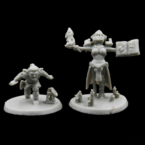 Gnome Rogue & Dark Elf Wizard Miniatures | miniature set on OnBuy