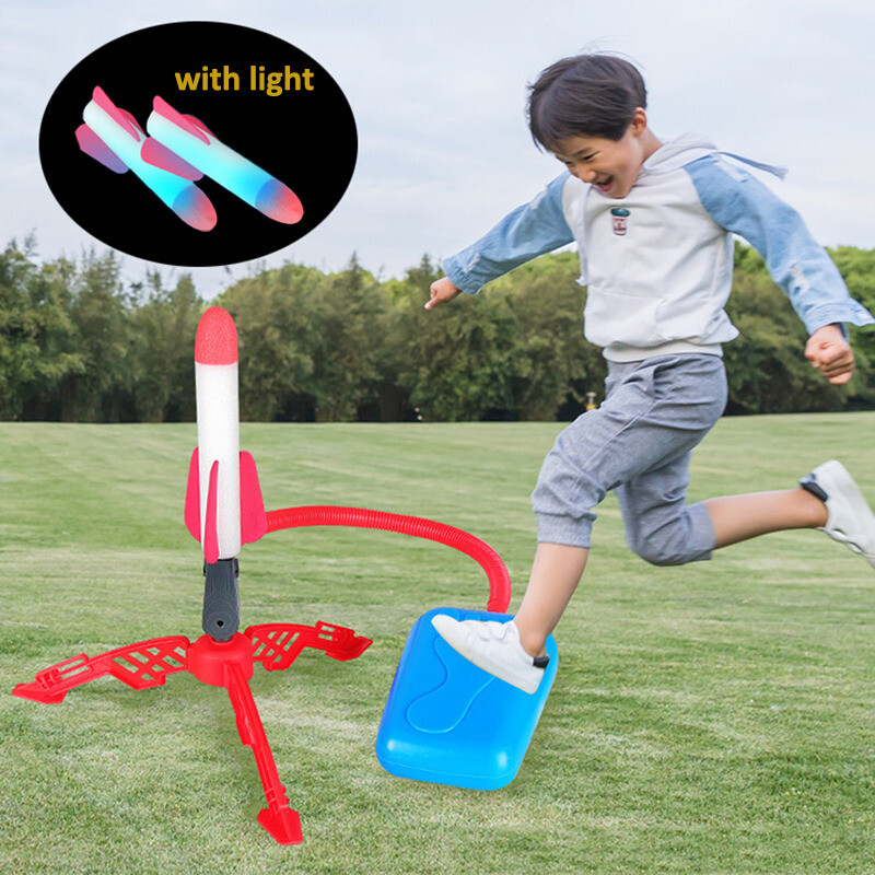 Adjustable Stomp Rocket Launcher Toys Sport Game Kids Rocket Launcher ...