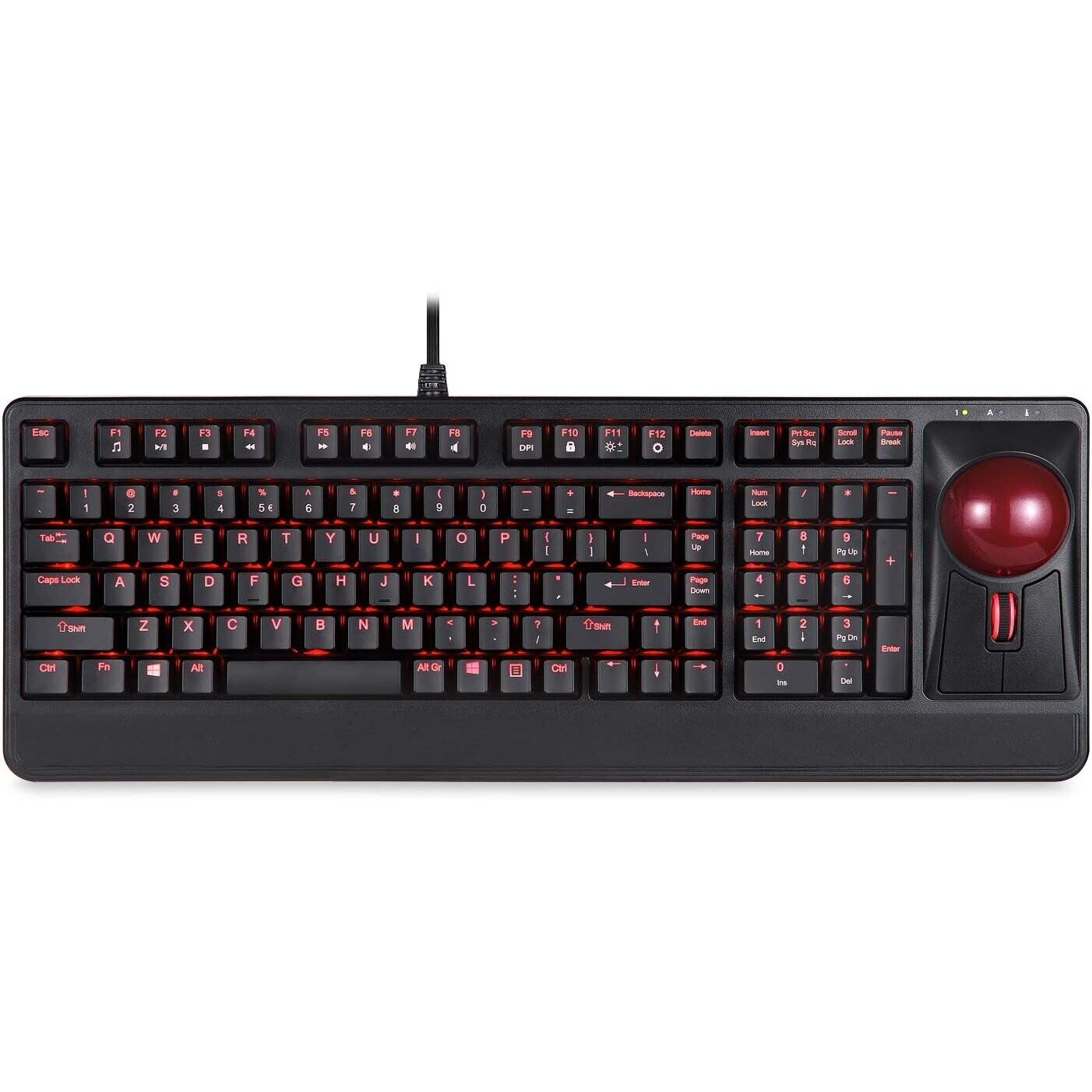 Perixx PERIBOARD-322 Large Trackball Mechanical Keyboard - 55 mm ...